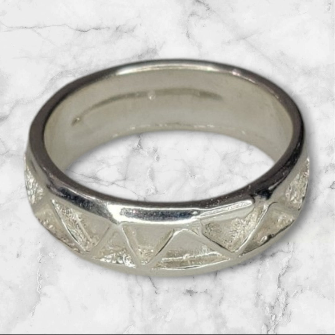 Solid Sterling Silver Inlay Blank Setting, Rough Casted, DYI Jewelry ...