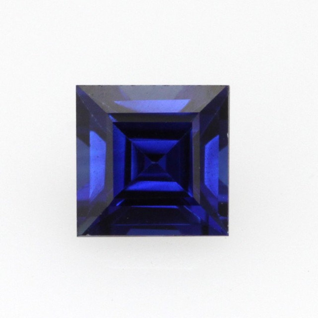 Wholesale, Bright Blue Lab Created Sapphire 4-8mm Square Cut, VVS Eye ...