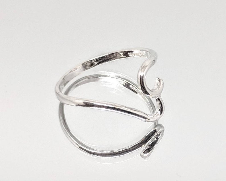 Sterling Silver or 14kt Gold Freeform Ring Shank Size 7 - Etsy