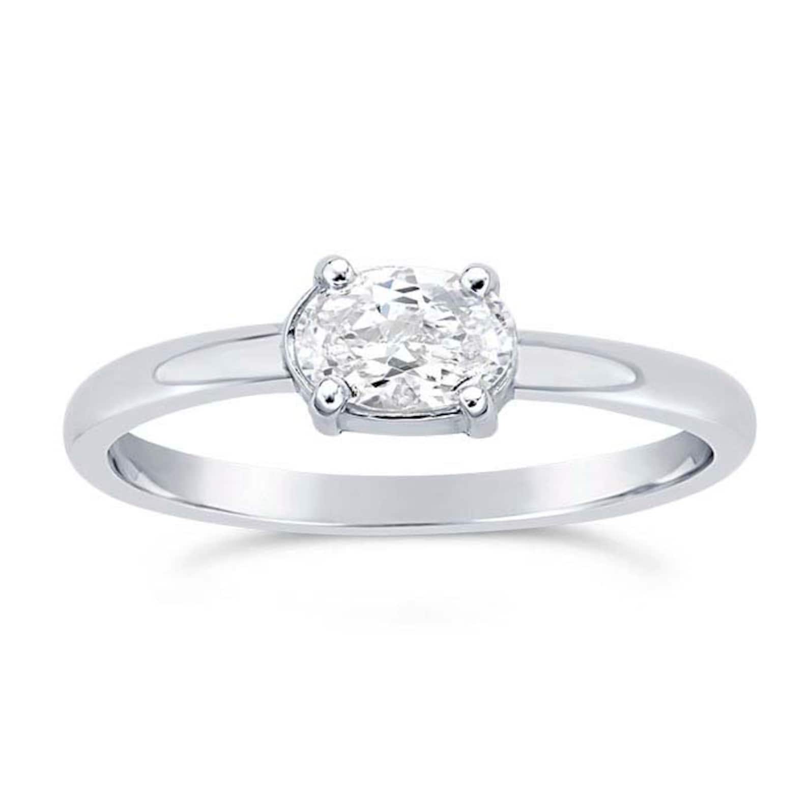 Sterling Silver Side Set Oval Ring Mounting 6x4 to 8x6 Oval - Etsy