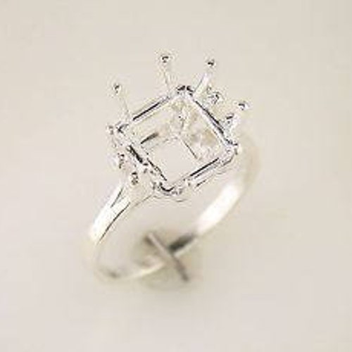 Ring Blank Setting 1pc Sterling Silver 925 Oval Simple Retro - Etsy