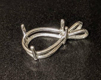 Solid Sterling Silver or 14kt Gold 18x13-30x22 Oval Cameo Cab cabachon ...