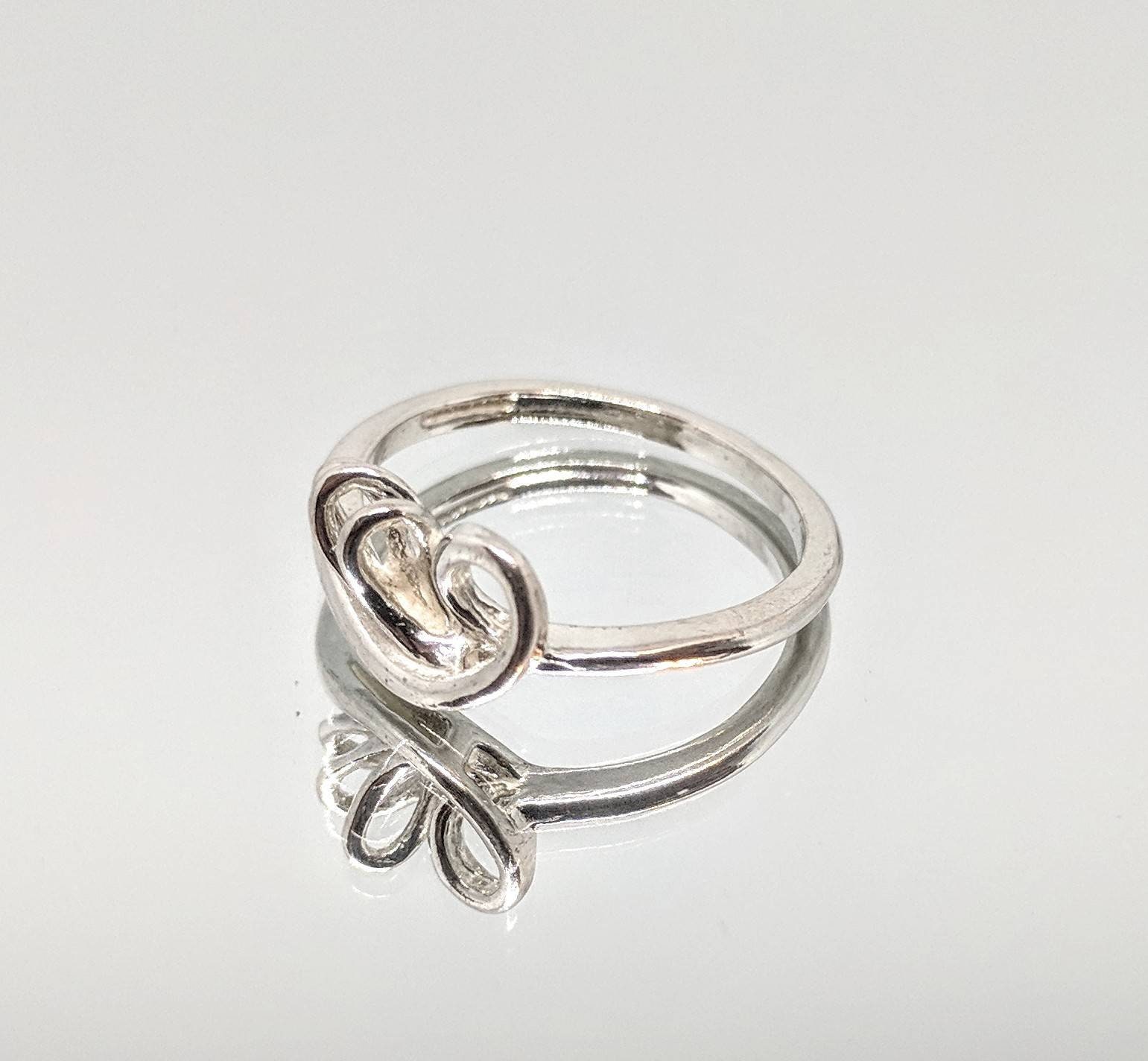 Sterling Silver or 14kt Gold Looped Freeform Ring Shank Size 7 | Etsy