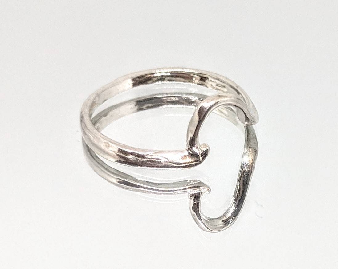 Sterling Silver or 14kt Gold Freeform Ring Shank Size 7 | Etsy