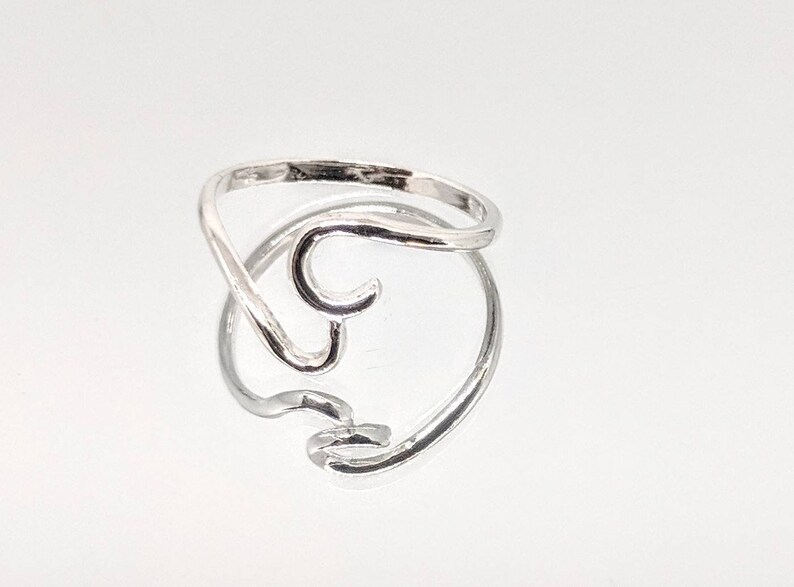 Sterling Silver or 14kt Gold Freeform Ring Shank Size 7 - Etsy