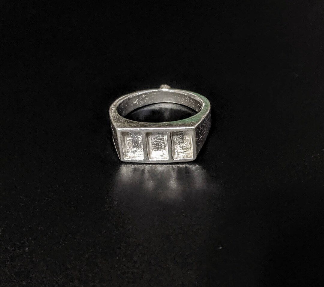 Solid Sterling Silver Inlay Blank Setting, Rough Casted, DYI Jewelry ...