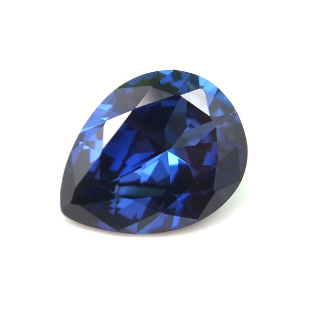 Wholesale, Bright Blue Lab Created Sapphire Pear, 5x3, 6x4, 8x6, 9x7 ...