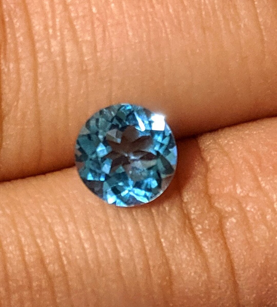 1.5ct Natural African Swiss Blue Topaz 7mm Round VVS Eye - Etsy