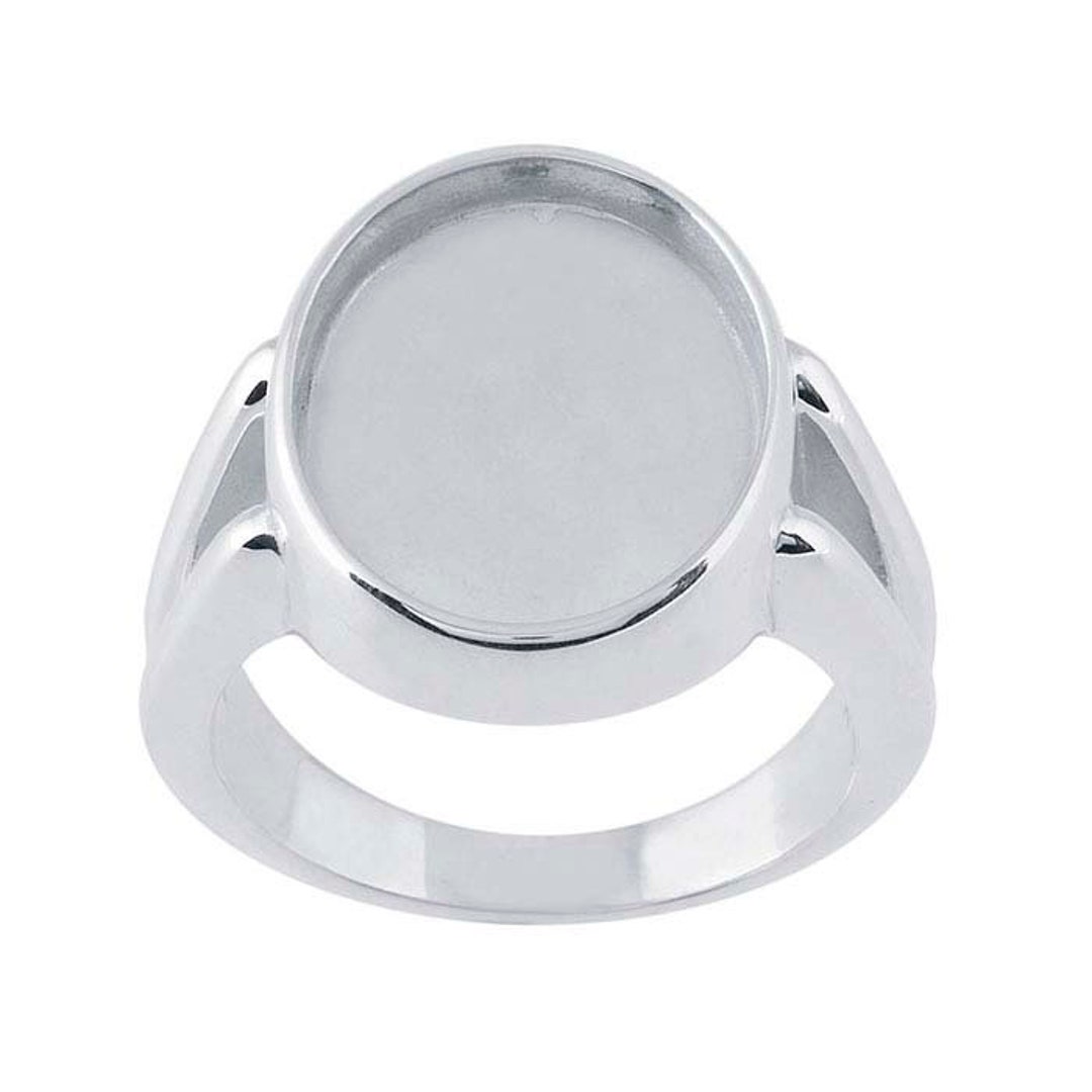 Sterling Silver Split Shank 14x10-18x13 Mm Oval Ring Mounting, Blank ...