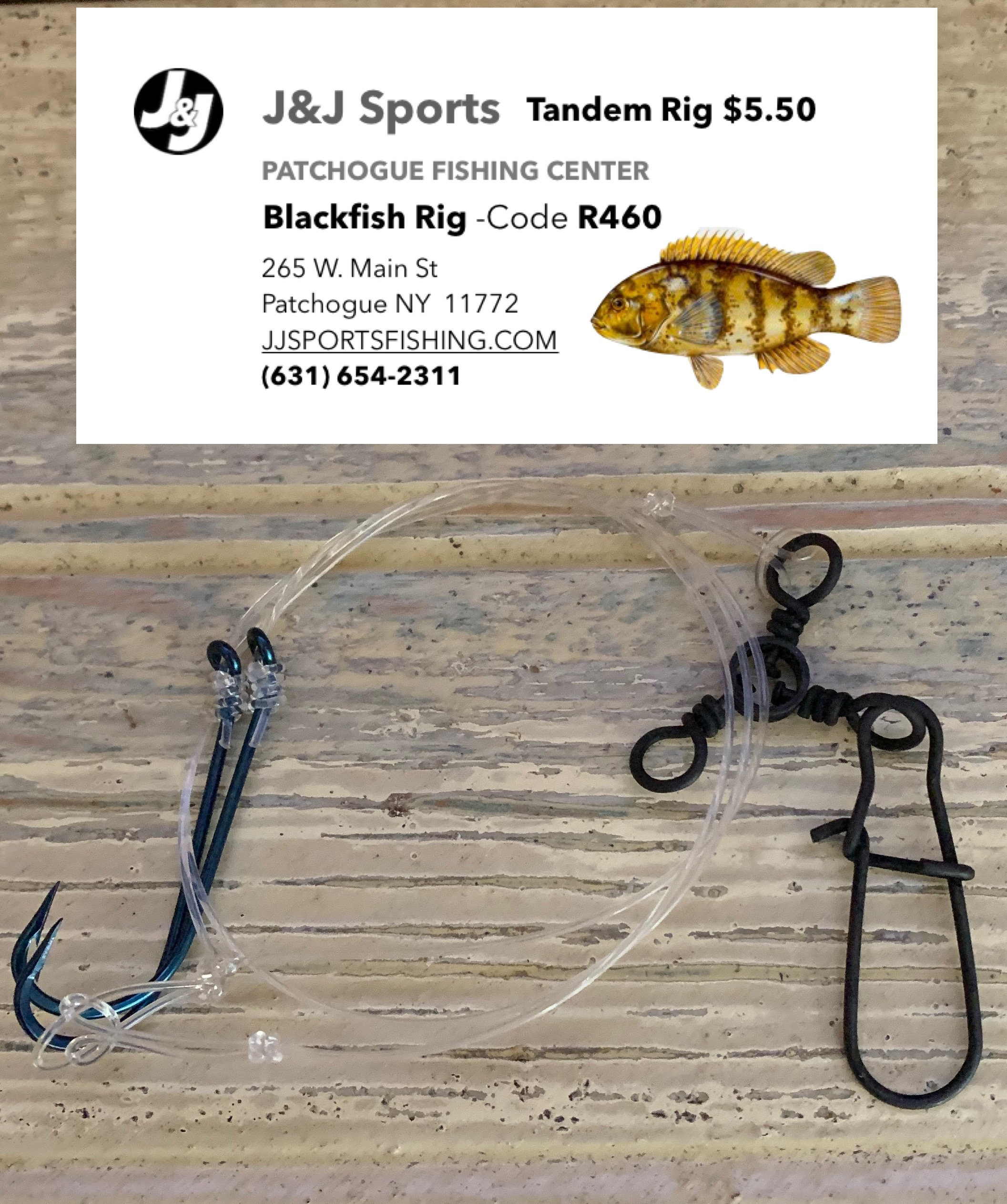 Blackfish Tandem Rig- Simple Two Hook Tandem Rig- Fishing Rigs ...