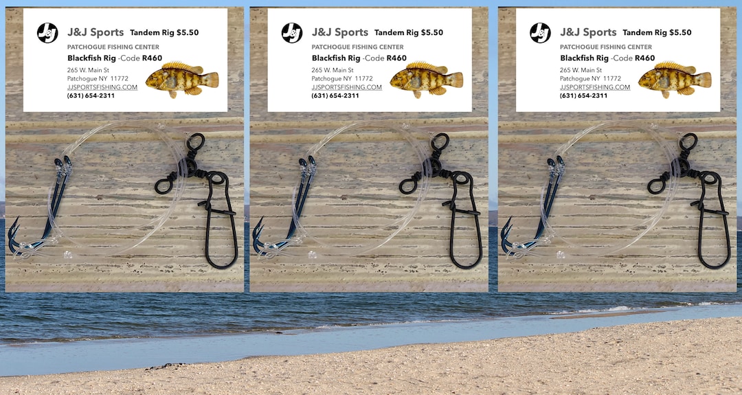 Blackfish Tandem Rig- Simple Two Hook Tandem Rig- Fishing Rigs ...