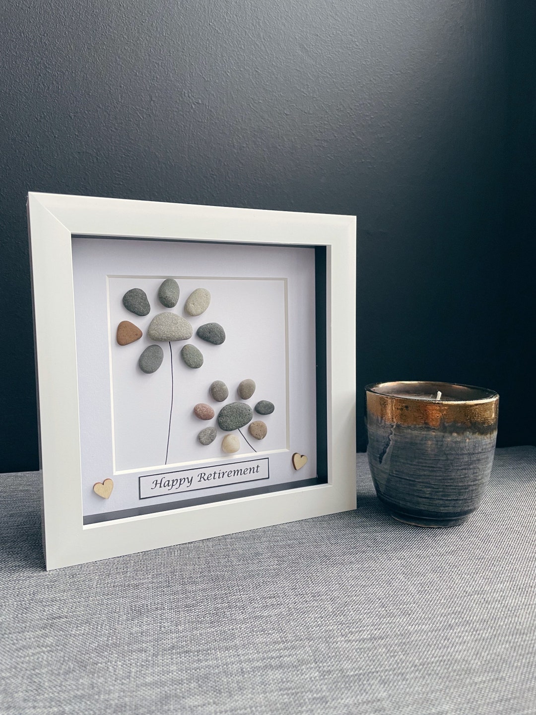 Personalised Retirement Gifts for Women, Pebble Art Retirement Leaving ...