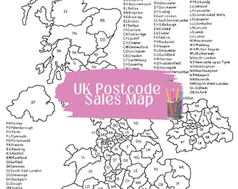 UK Postcode Map for Small Businesses // Order Map, Sales Map | Track ...