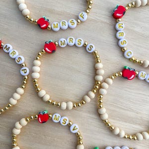 School Teacher Bracelet, Teacher Gift, Custom Bracelet, Teacher ...