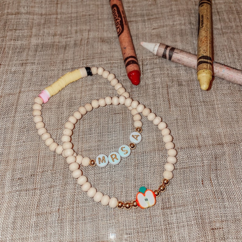 School Teacher Bracelet Teacher Gift Custom Bracelet - Etsy