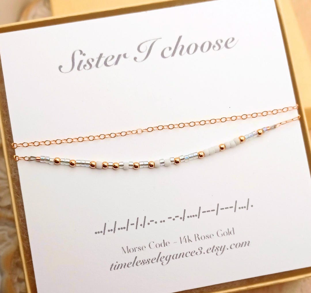 Personalized Morse Code Bracelet, Custom Best Friend Sister Bestie ...