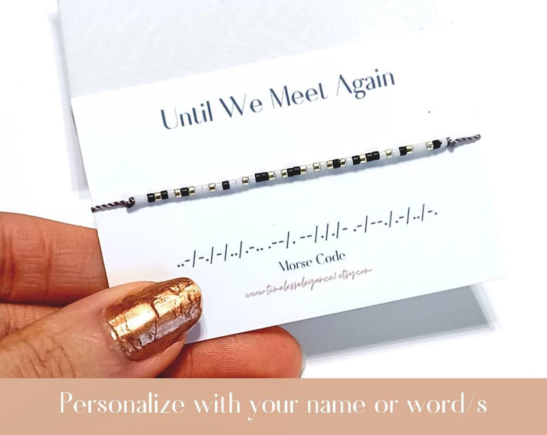 Memorial Morse Code Bracelet Personalized Adjustable String - Etsy