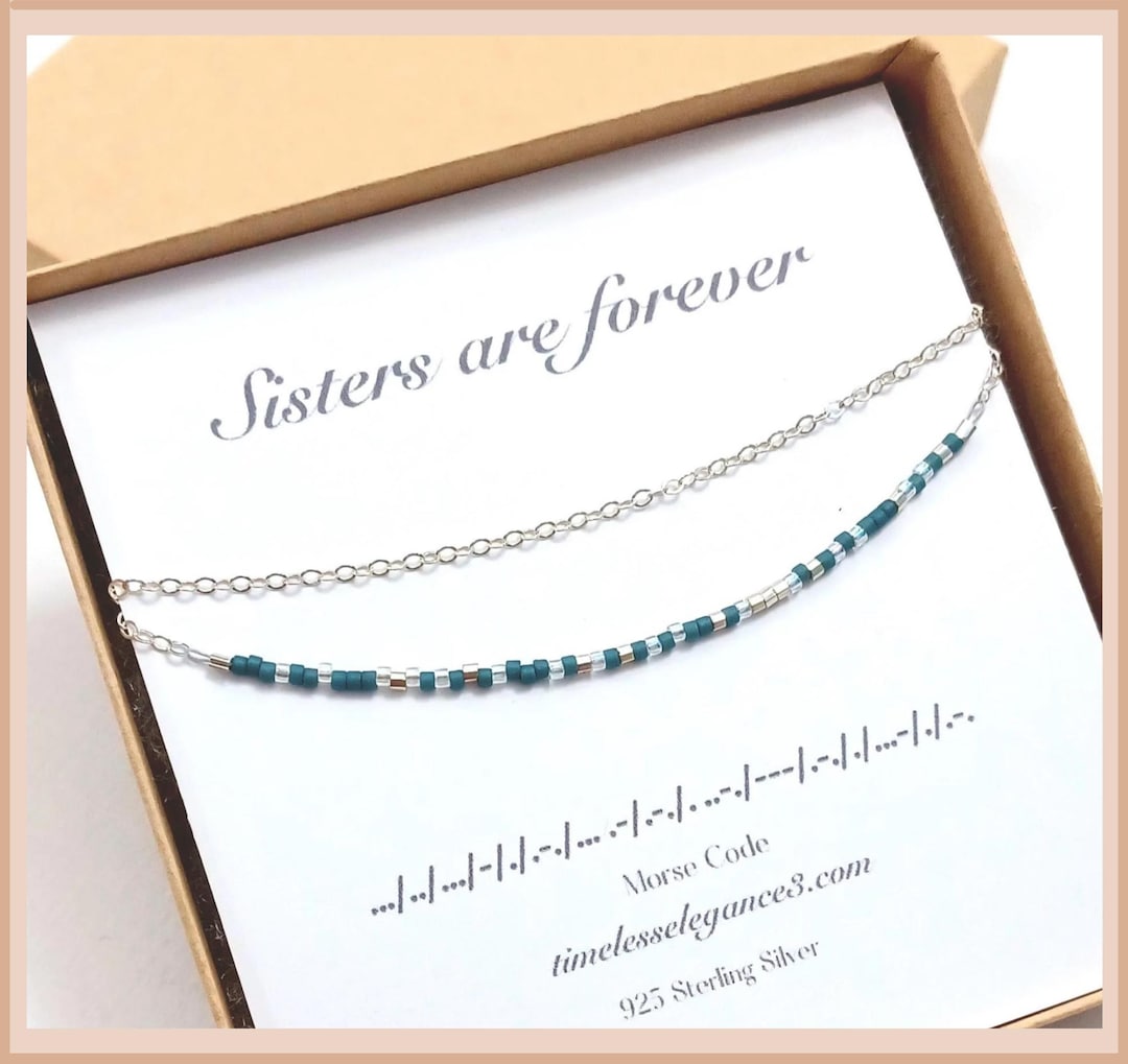 Personalized Morse Code Bracelet, Custom Best Friend Sister Bestie ...