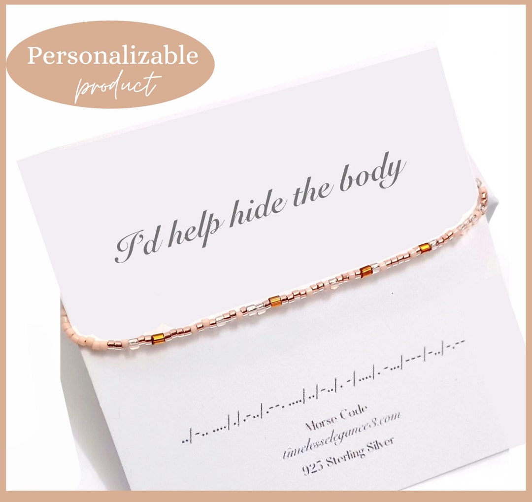 Custom Morse Code Bracelet, Personalized Beaded Name Word Message ...