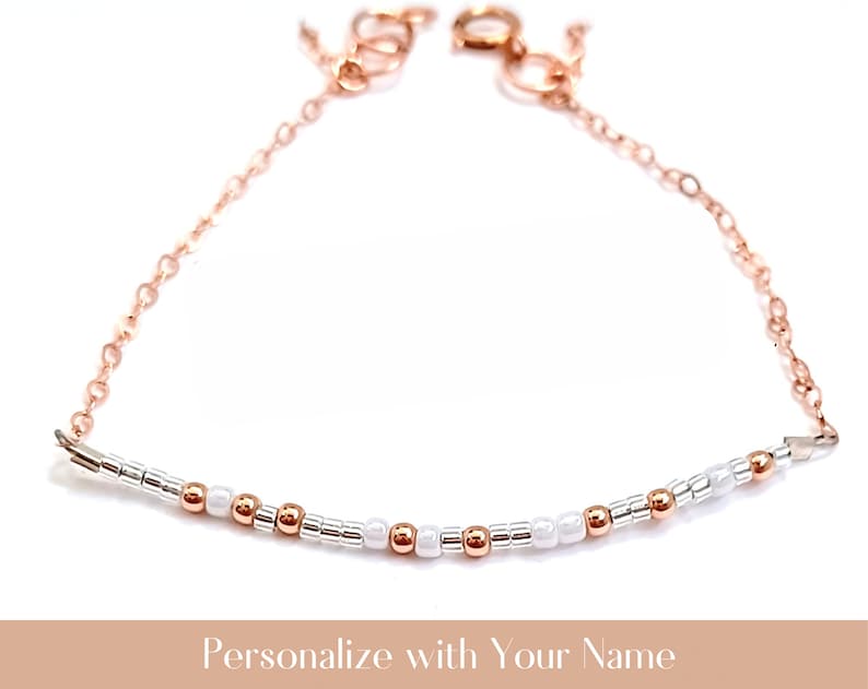 Personalized Christian Bible Verse Bracelet, Custom Morse Code Bracelet ...