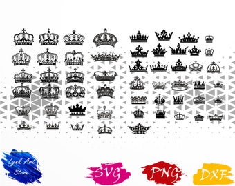 Crowns SVG cutting files Crown clipart Crown svg Princess | Etsy