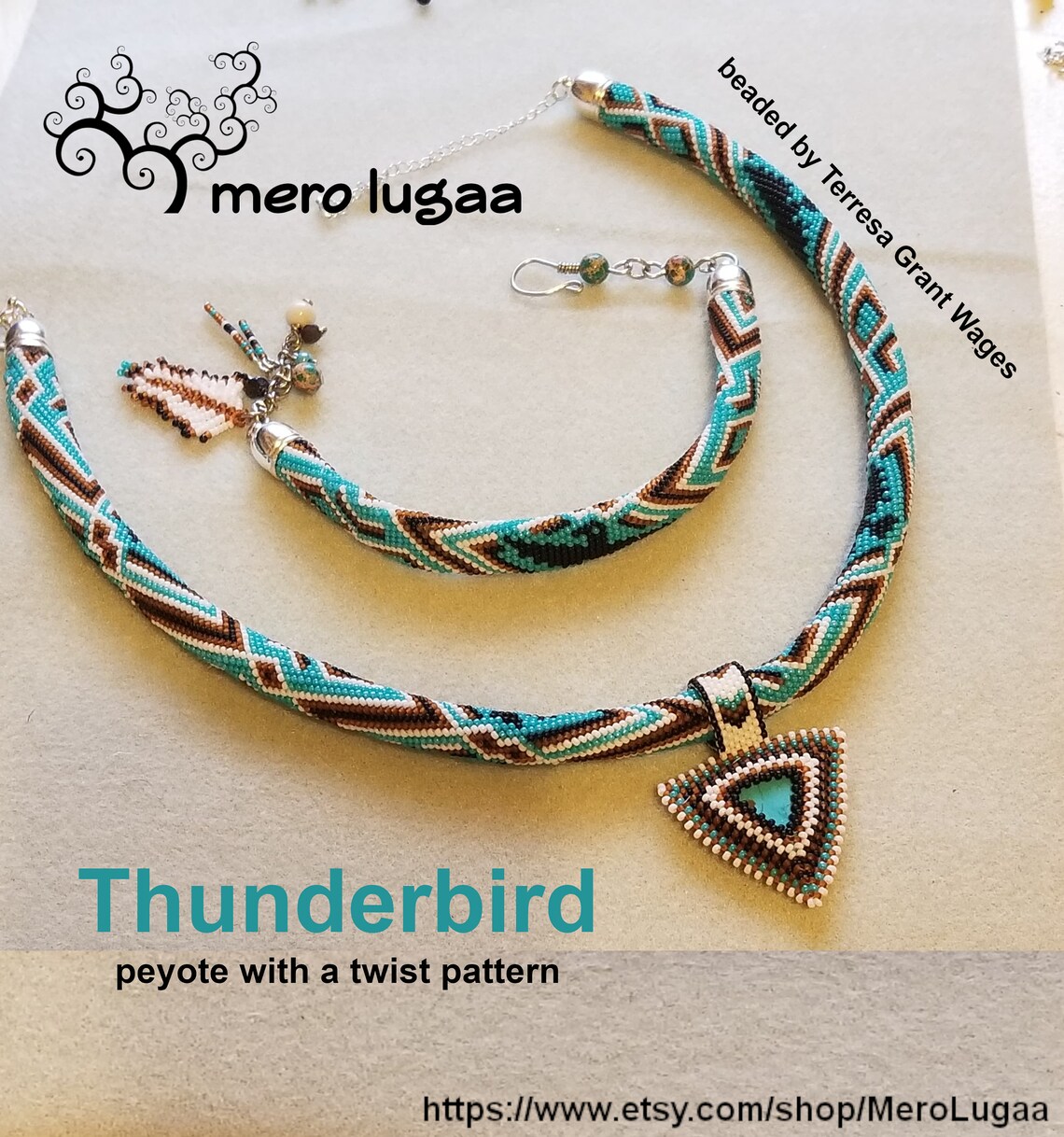 Thunderbird /peyote With a Twist Pattern/ Peytwist Pattern / | Etsy