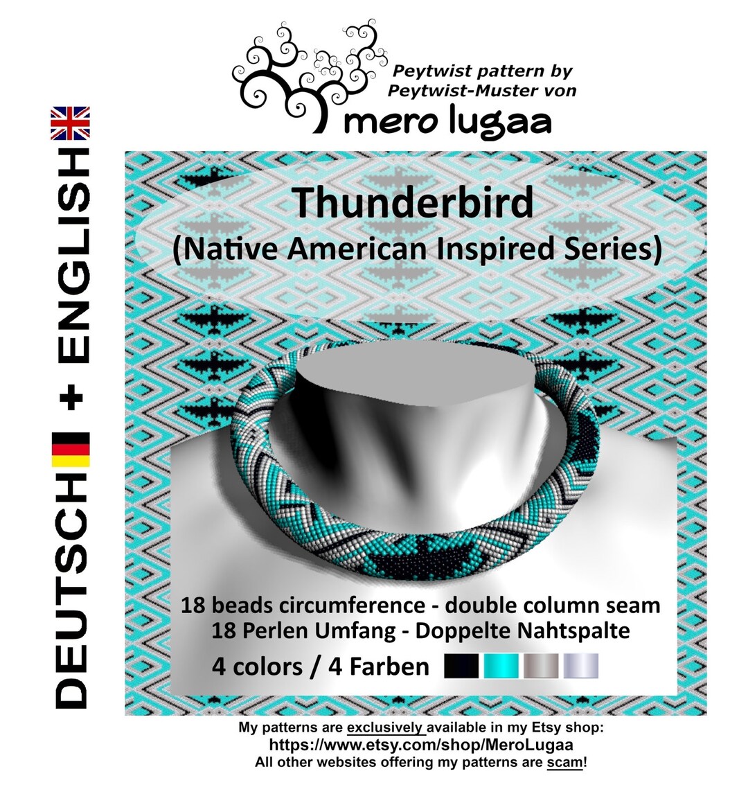 Thunderbird /peyote With a Twist Pattern/ Peytwist Pattern / PWAT ...