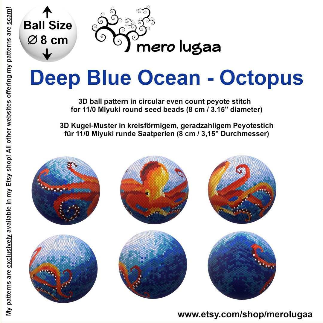 Octopus Peyote Ball / Even Count Circular Peyote / Tutorial ...