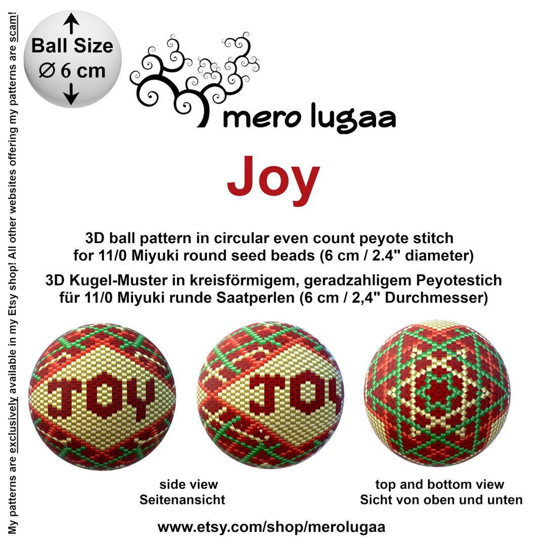 Joy Peyote Ball / Even Count Circular Peyote / Tutorial / Instruction ...