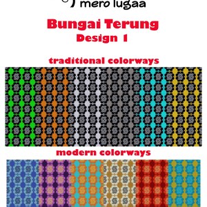 Bungai Terung /peyote With a Twist Pattern/ Peytwist Pattern / PWAT ...