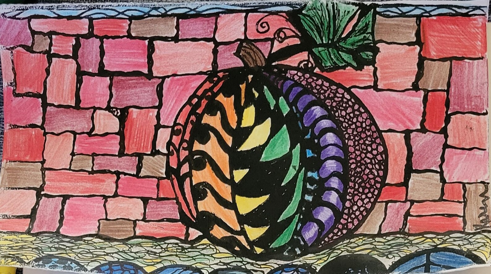 Zentangle Pumpkin Coloring Page - Etsy
