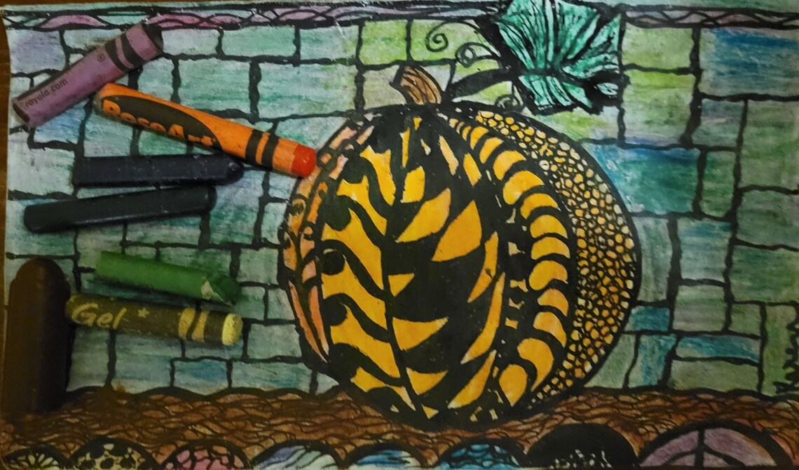 Zentangle Pumpkin Coloring Page - Etsy