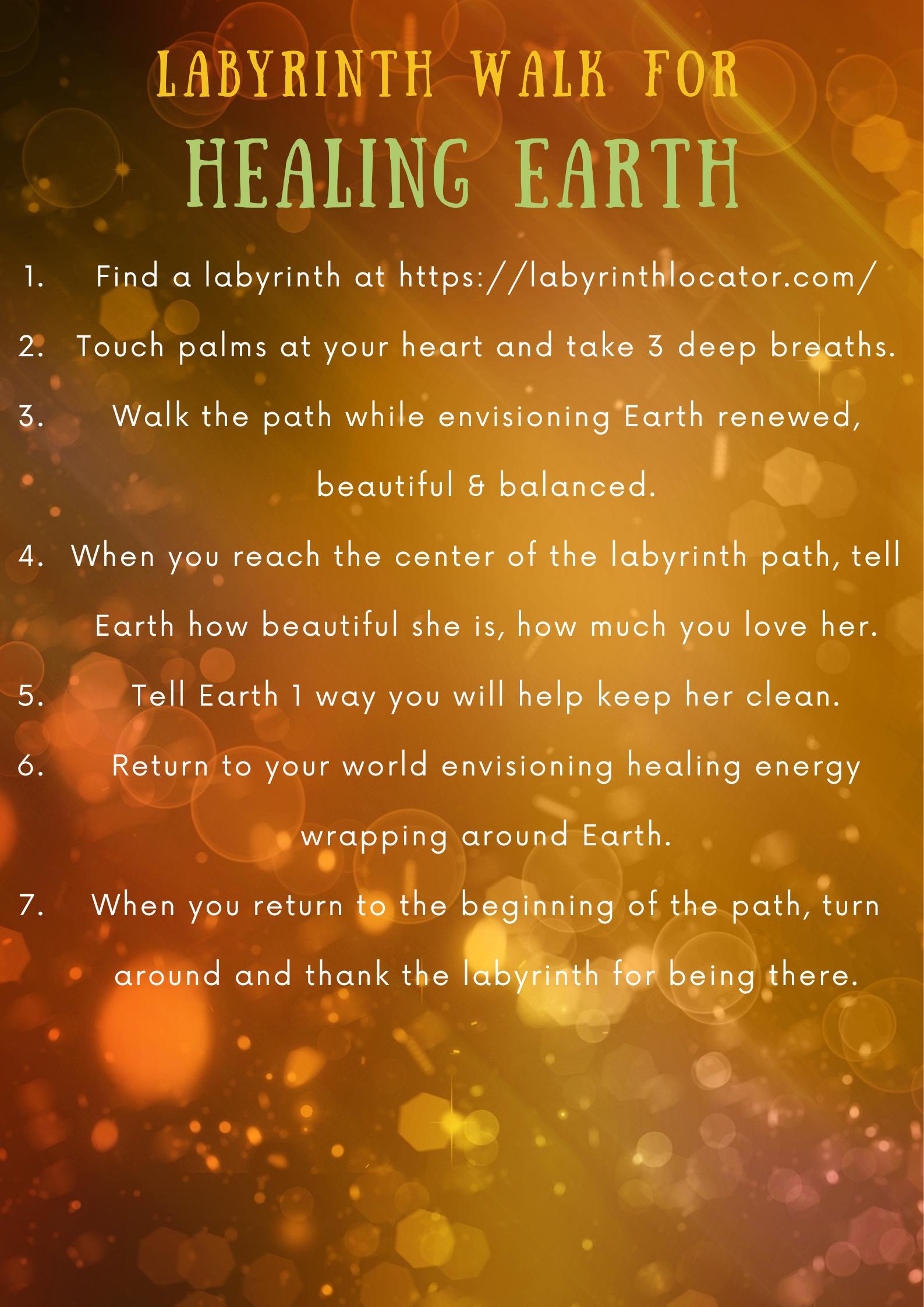 Labyrinth Walk to Heal Our Earth - Etsy