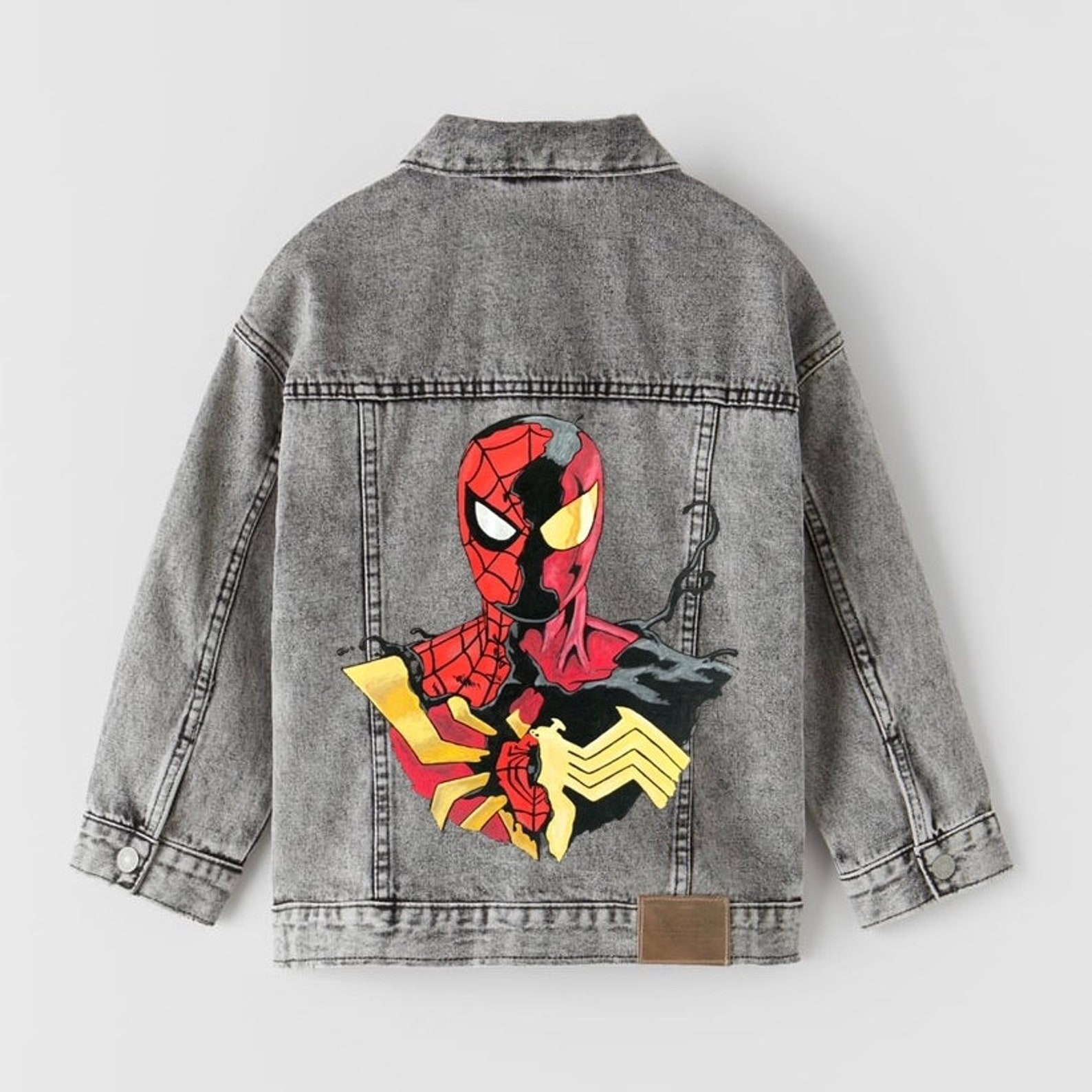 Spider-Man Handbemalte Jungen Jacke Marvel Comics Superheld - Etsy.de