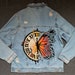 Monarch Butterfly Hand Painted Jean Jacket, Butterfly Design Custom ...