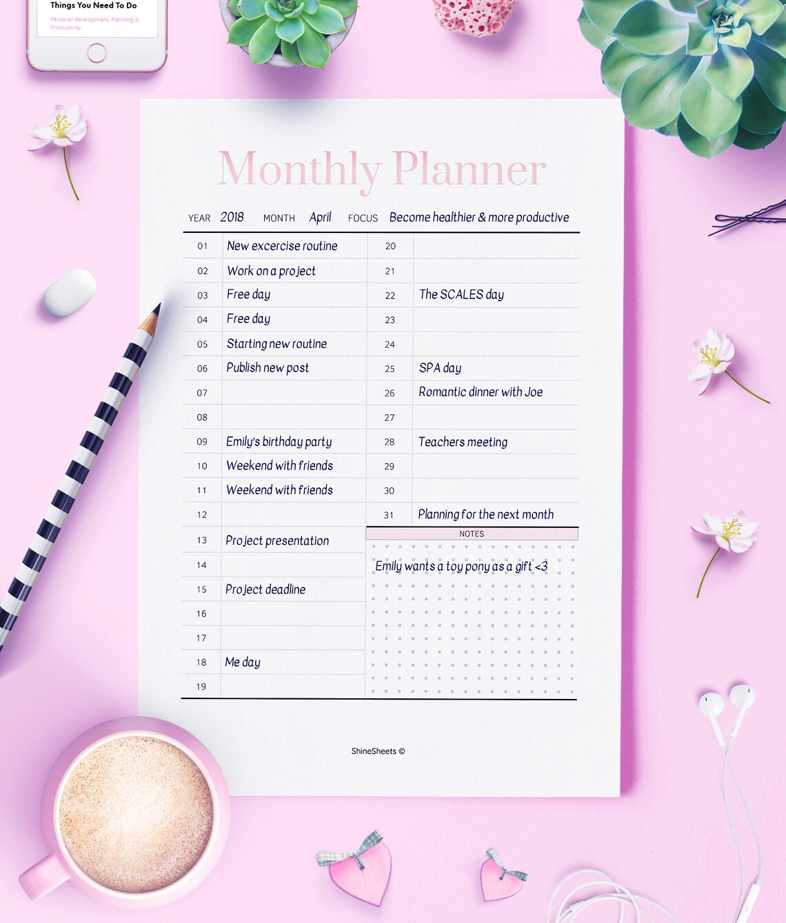 A5 Monthly Planner / Month on a Page Printable A5 / Monthly | Etsy