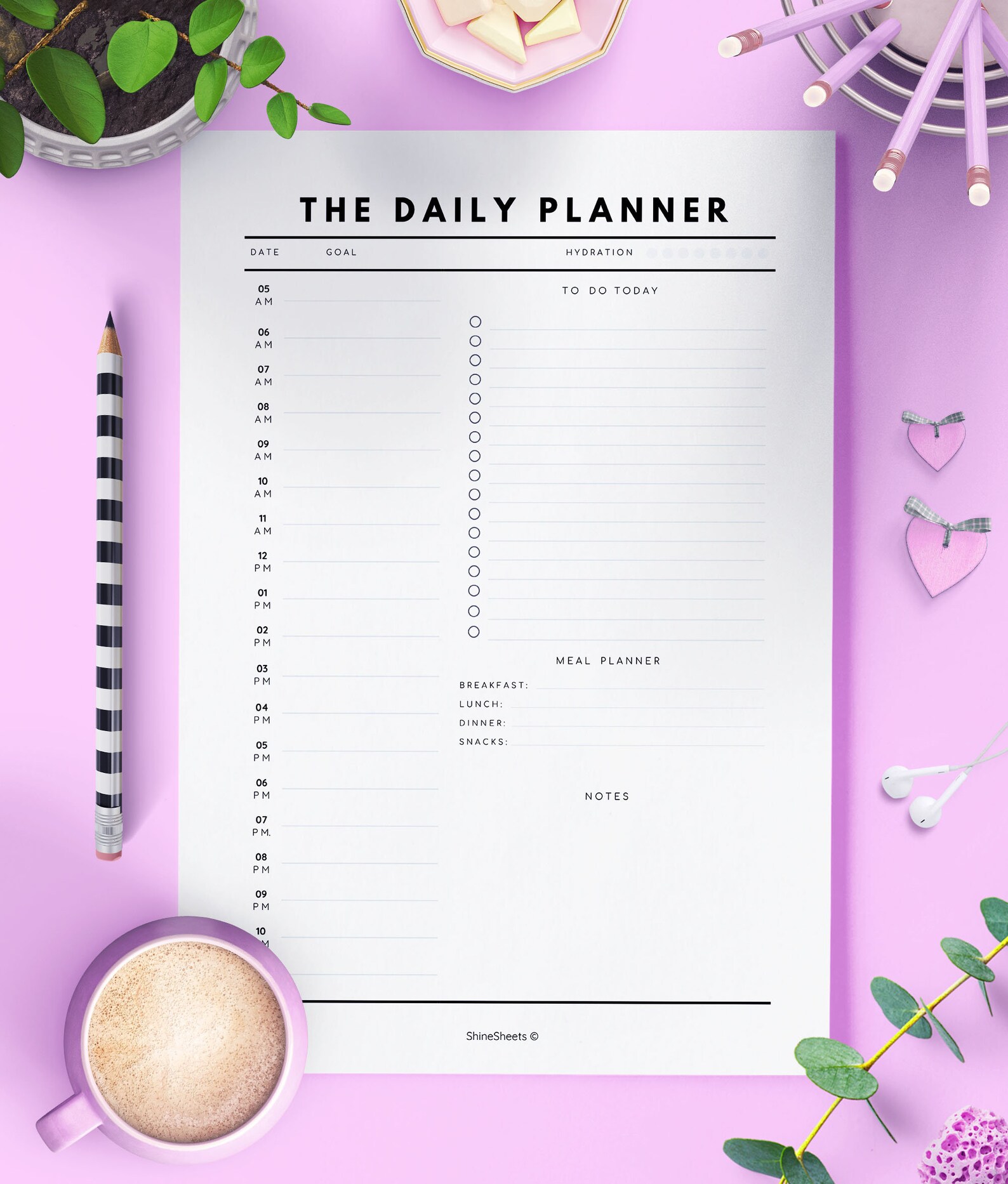 Daily Planner Printable / Planner Essentials / Half hour | Etsy
