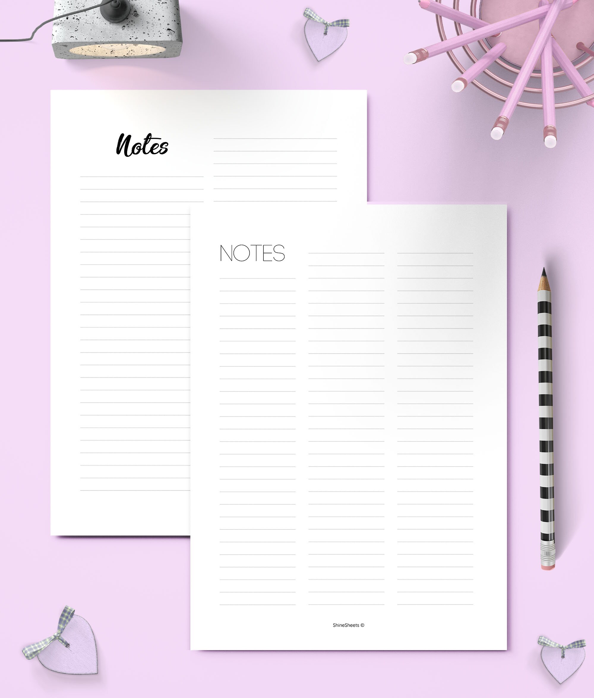 A5 Printable Notes / A5 Planner Inserts / Notes Pages A5 / - Etsy