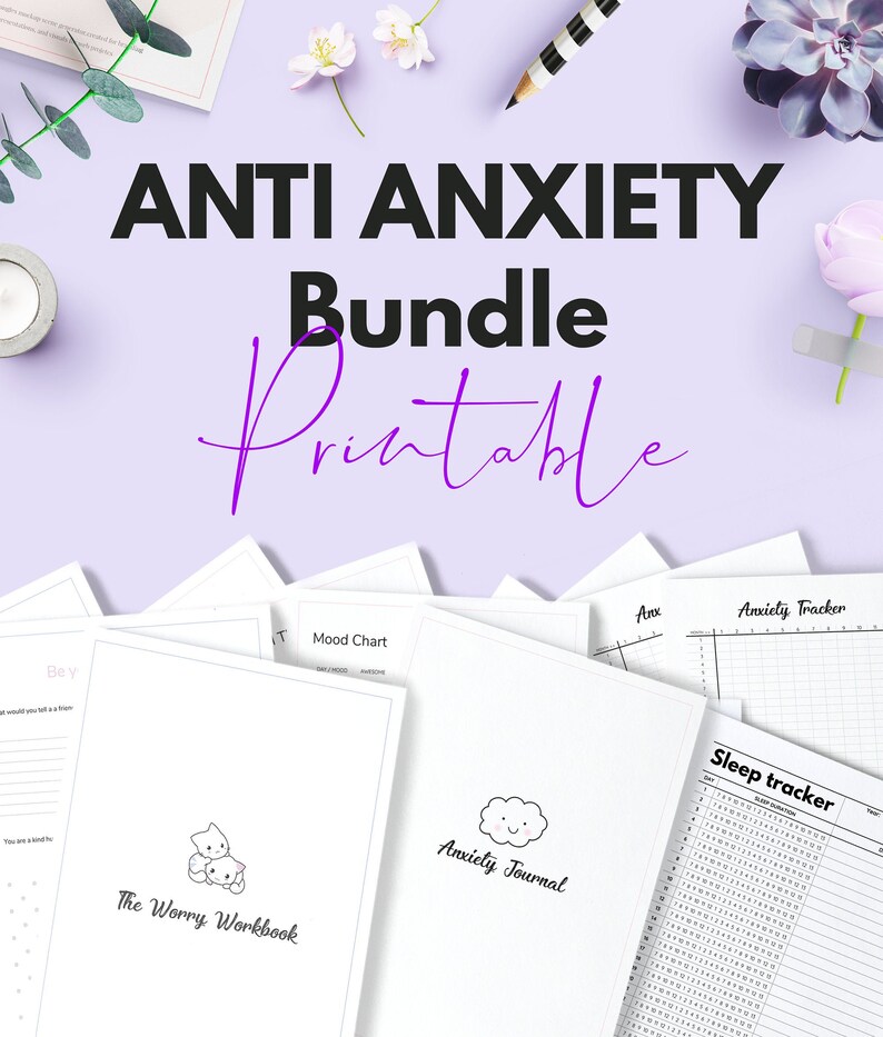 Anxiety Management Bundle / Stress Management / Anxiety Journal ...