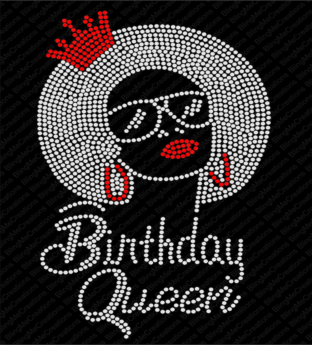 Birthday Queen Rhinestone SVG, August Birthday (digital Download) - Etsy