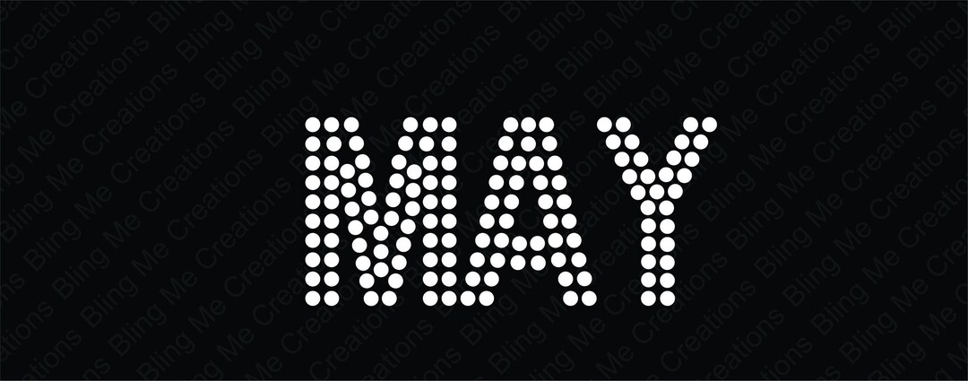 May Rhinestone SVG - Etsy