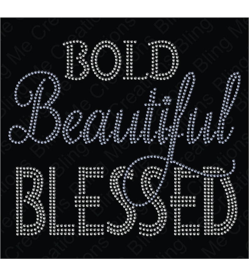 Bold Beautiful Blessed Rhinestone Download File Svg Svg - Etsy