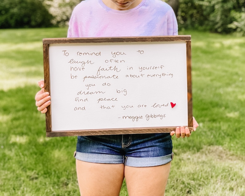 Custom Handwriting Sign Laser Engraved Handwritten Wooden - Etsy