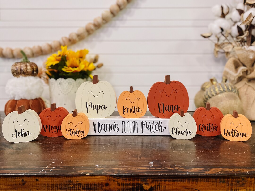 Personalized Pumpkin Block - Wooden Pumpkin Blocks - Custom Fall ...