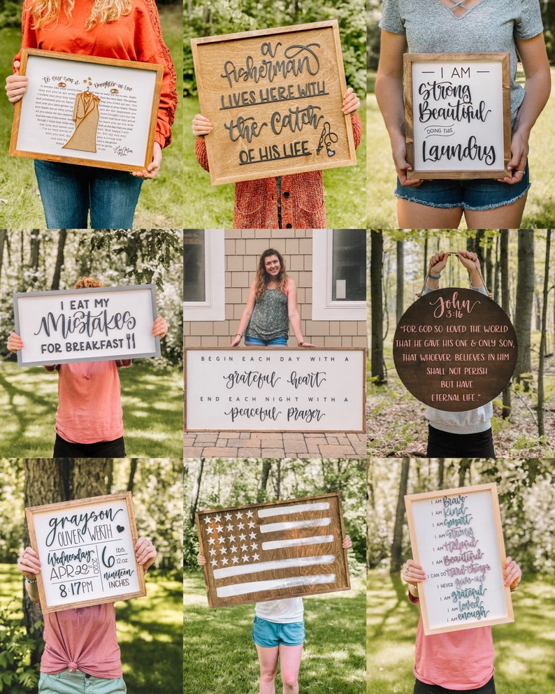 CUSTOM ORDER SIGN 3D Laser Cut & Engraved Signs Custom | Etsy