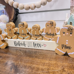 Personalized Gingerbread Block - Wooden Gingerbread Blocks - Custom ...