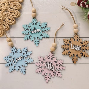 Custom 3D Gingerbread/snowflake Stocking Tags/gift Tags - 4” Christmas ...