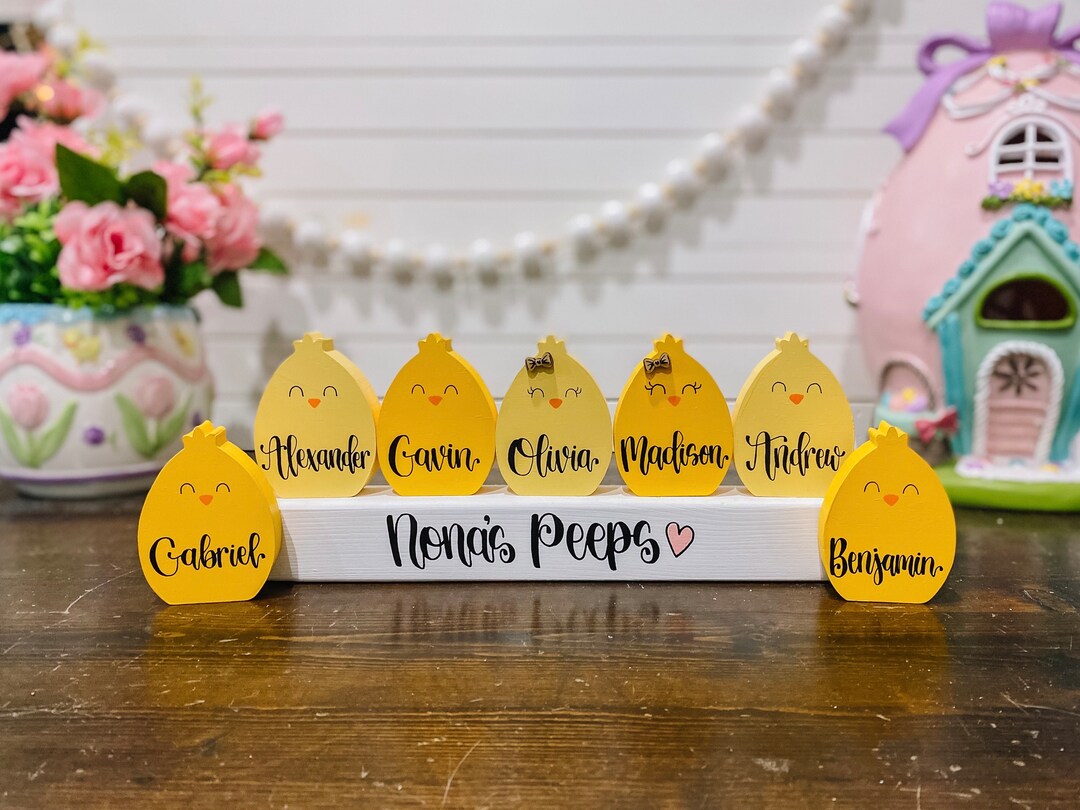 Personalized Chick Block - Wooden Easter Chick Blocks - Custom Block ...