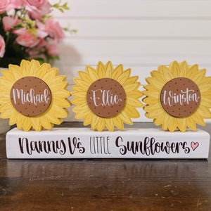 Custom Sunflower Block Summer Tiered Tray Decor Custom - Etsy