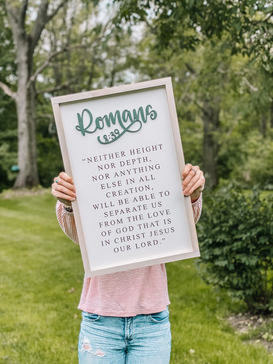 Custom Bible Verse Sign - Laser Cut 3D & Engraved Sign - Wooden Framed ...